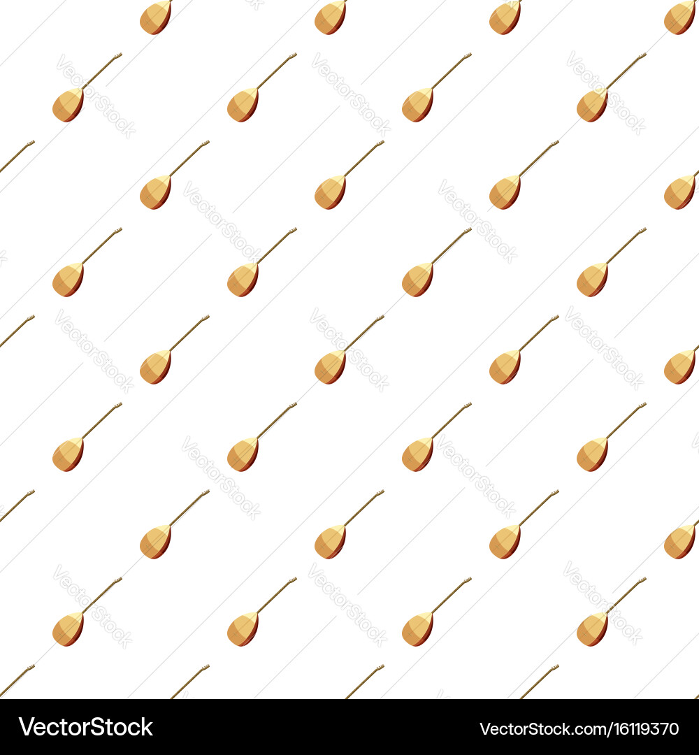Saz traditional turkish music instrument pattern Vector Image