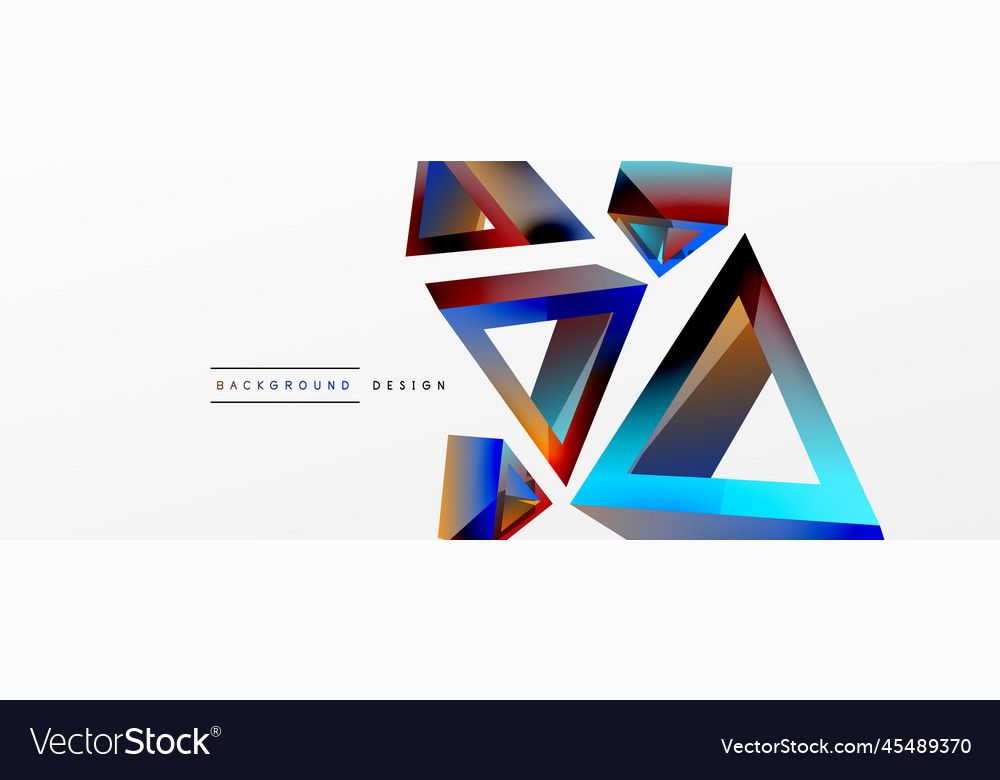 Triangle abstract background 3d basic Royalty Free Vector