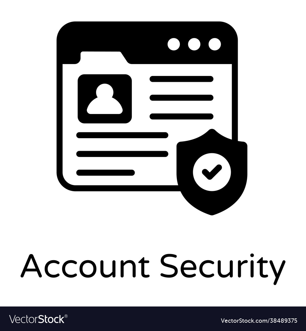 Account security Royalty Free Vector Image - VectorStock