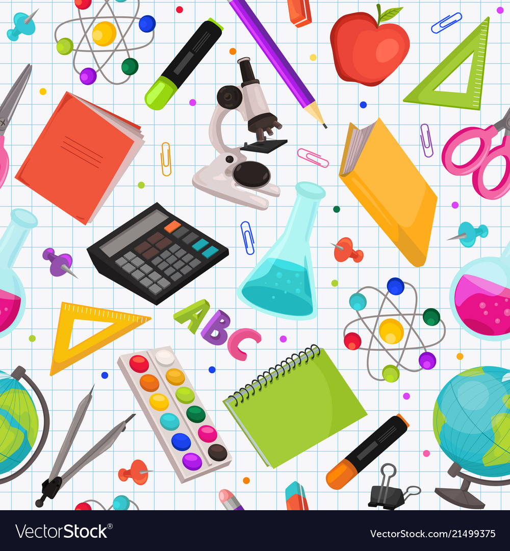 Back to school pattern Royalty Free Vector Image