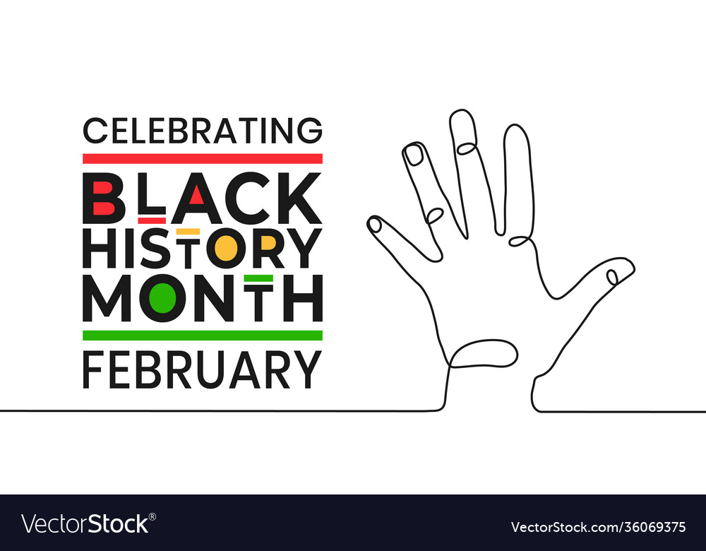 Celebrating black history month february banner Vector Image