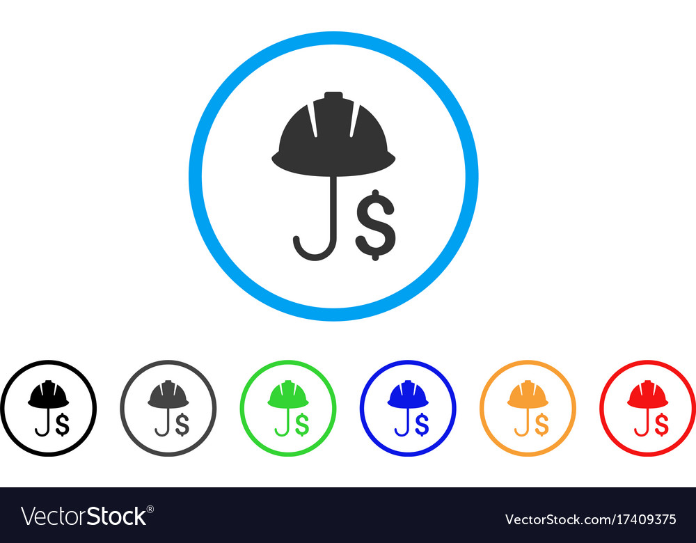 Development financial coverage rounded icon Vector Image