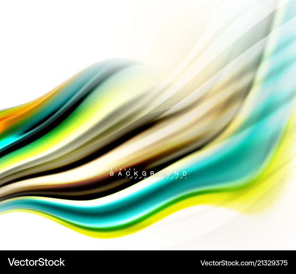 Fluid liquid mixing colors concept on light grey Vector Image
