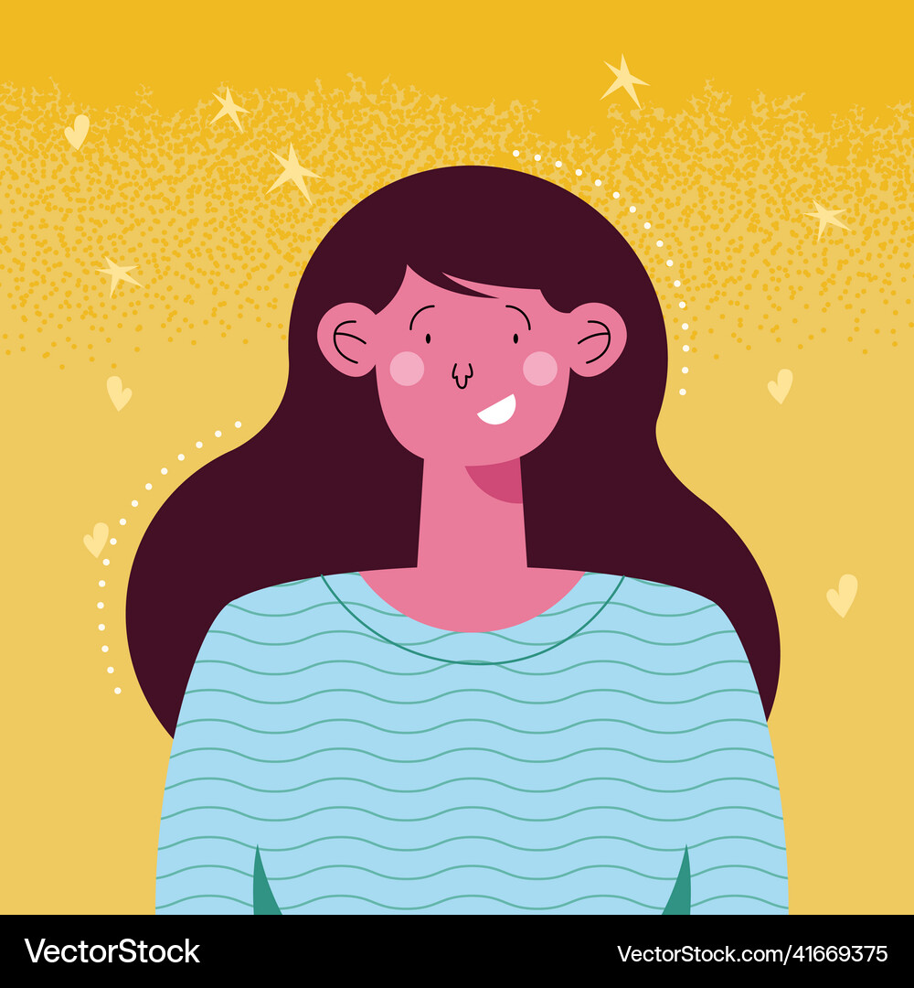 Girl cartoon character Royalty Free Vector Image