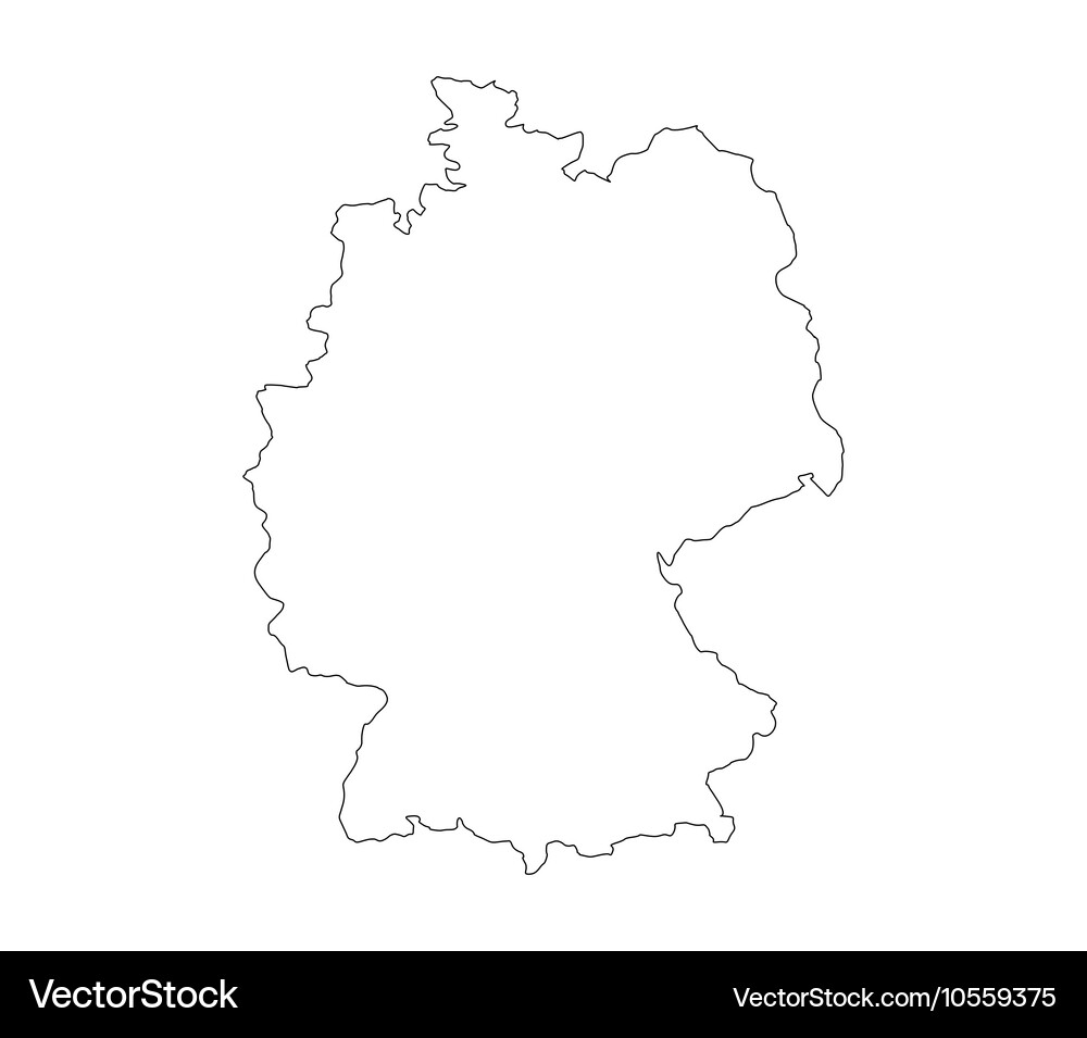 Map of germany Royalty Free Vector Image - VectorStock