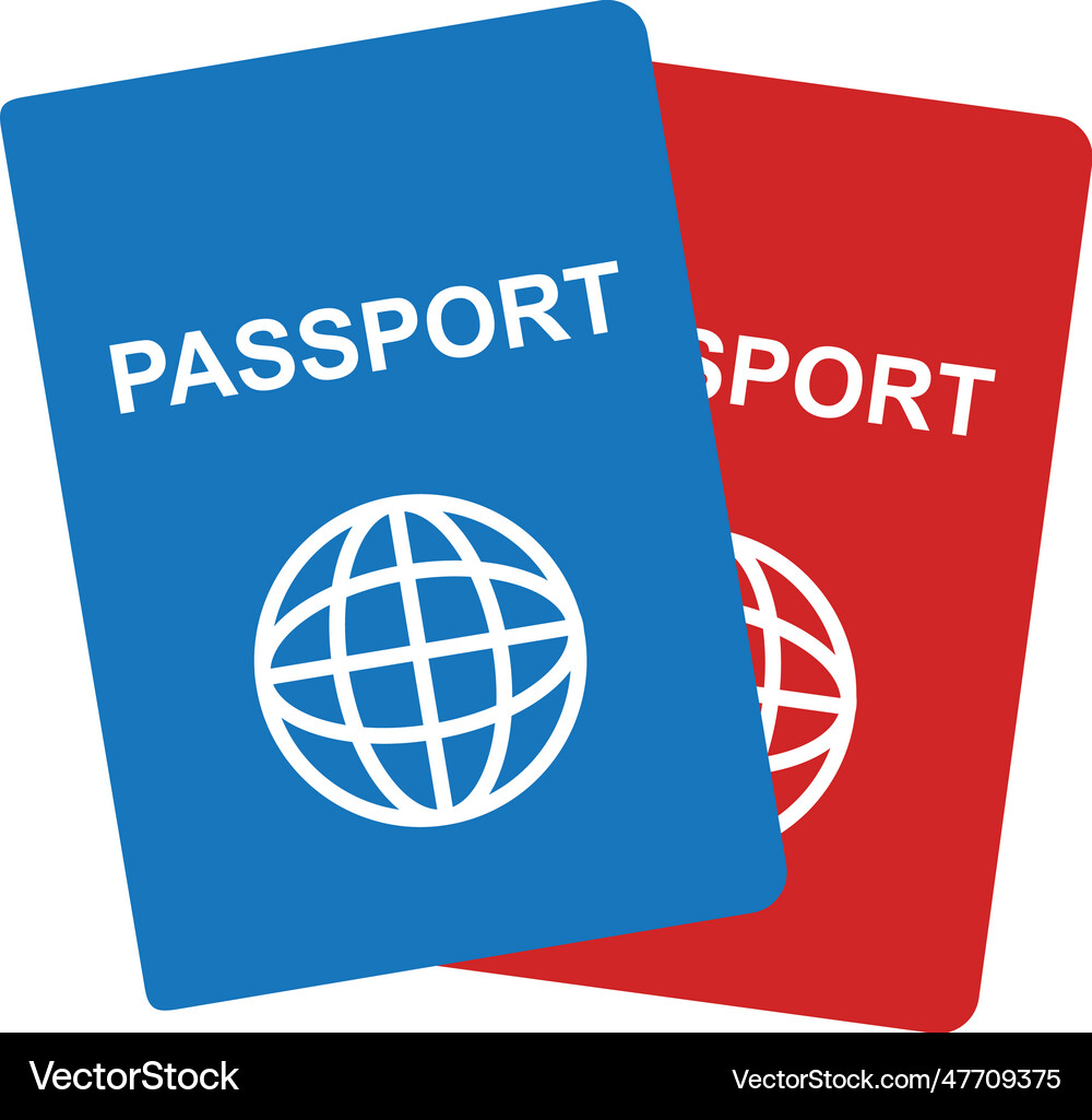 Two realistic international passports id Vector Image