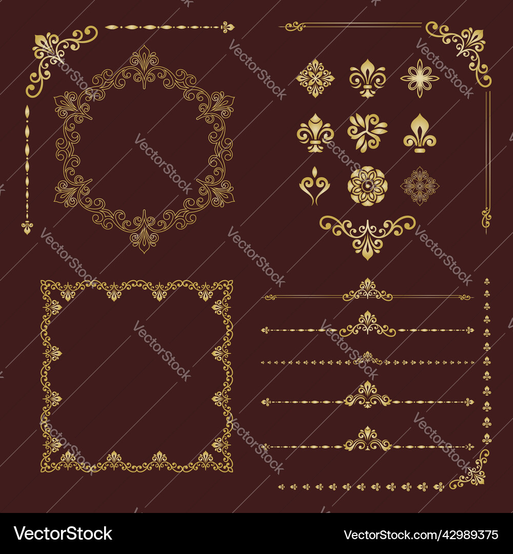 Vintage big set of classic patterns Royalty Free Vector