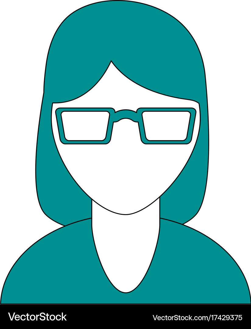 Woman faceless cartoon Royalty Free Vector Image