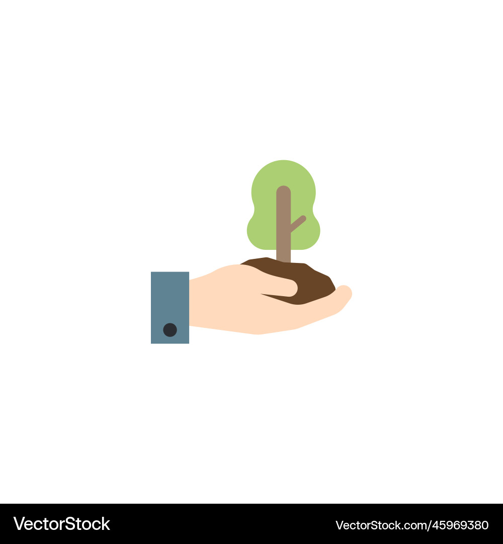 Afforestation creative icon from ecology icons Vector Image