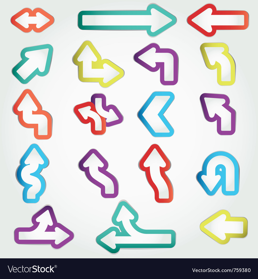 Arrows set Royalty Free Vector Image - VectorStock