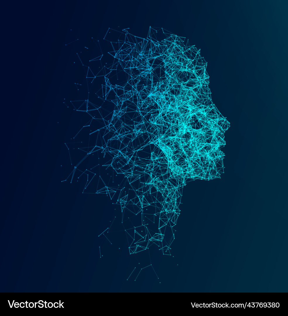 Artificial Intelligence Concept Creative Brain Vector Image