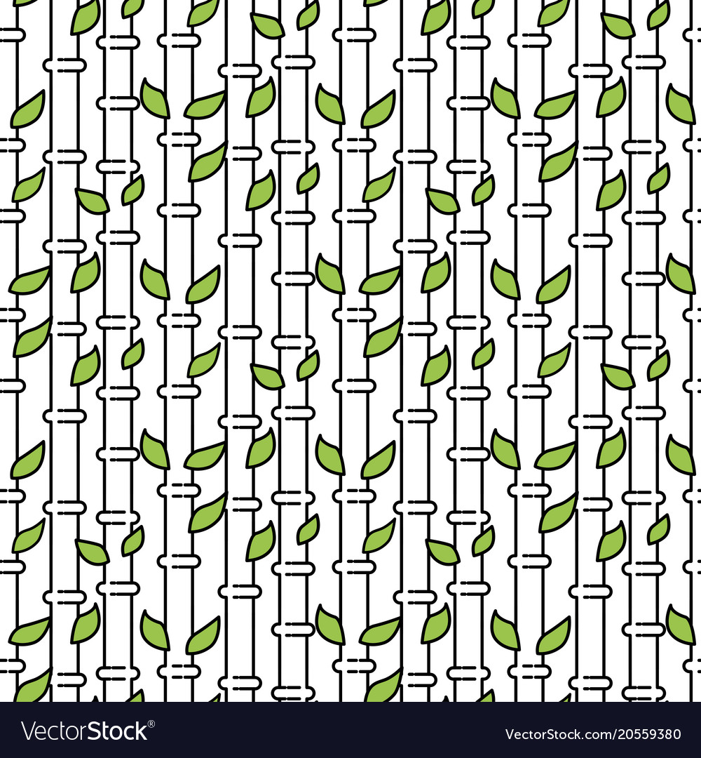 Bamboo tree stem seamless pattern Royalty Free Vector Image