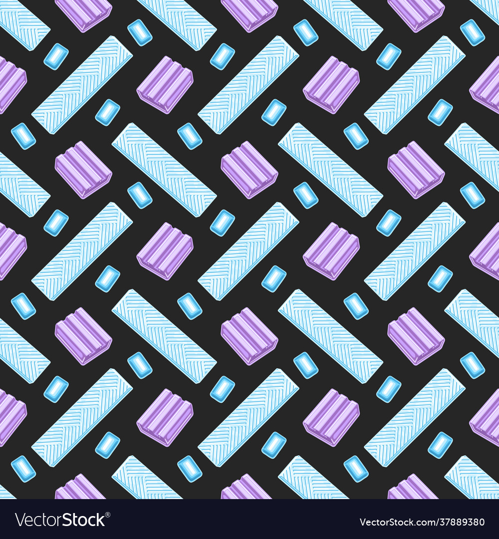 Bubble gum seamless pattern Royalty Free Vector Image