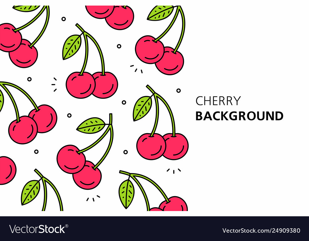 Cherry background Royalty Free Vector Image - VectorStock