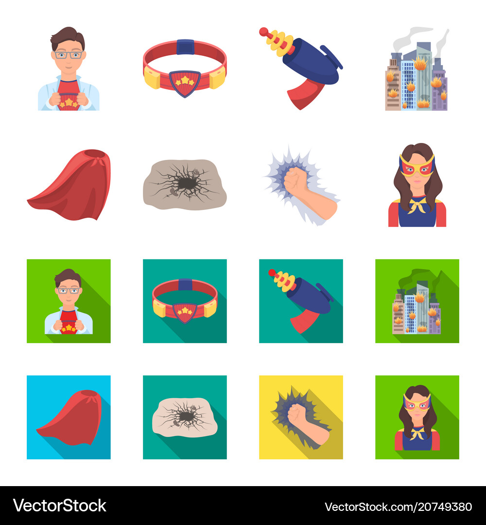 Cloak red clothes and other web icon in flat Vector Image