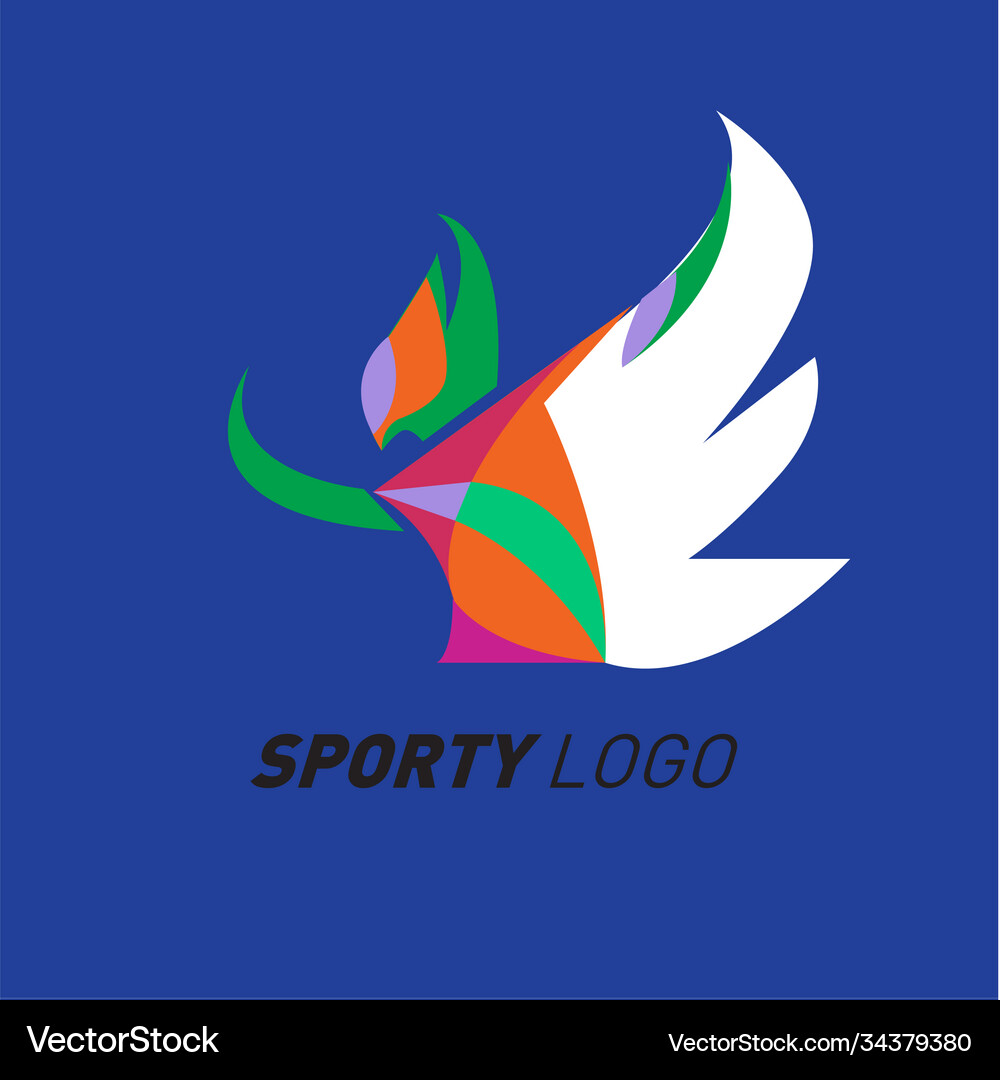 Colorful dynamic sport logo and icon event Vector Image