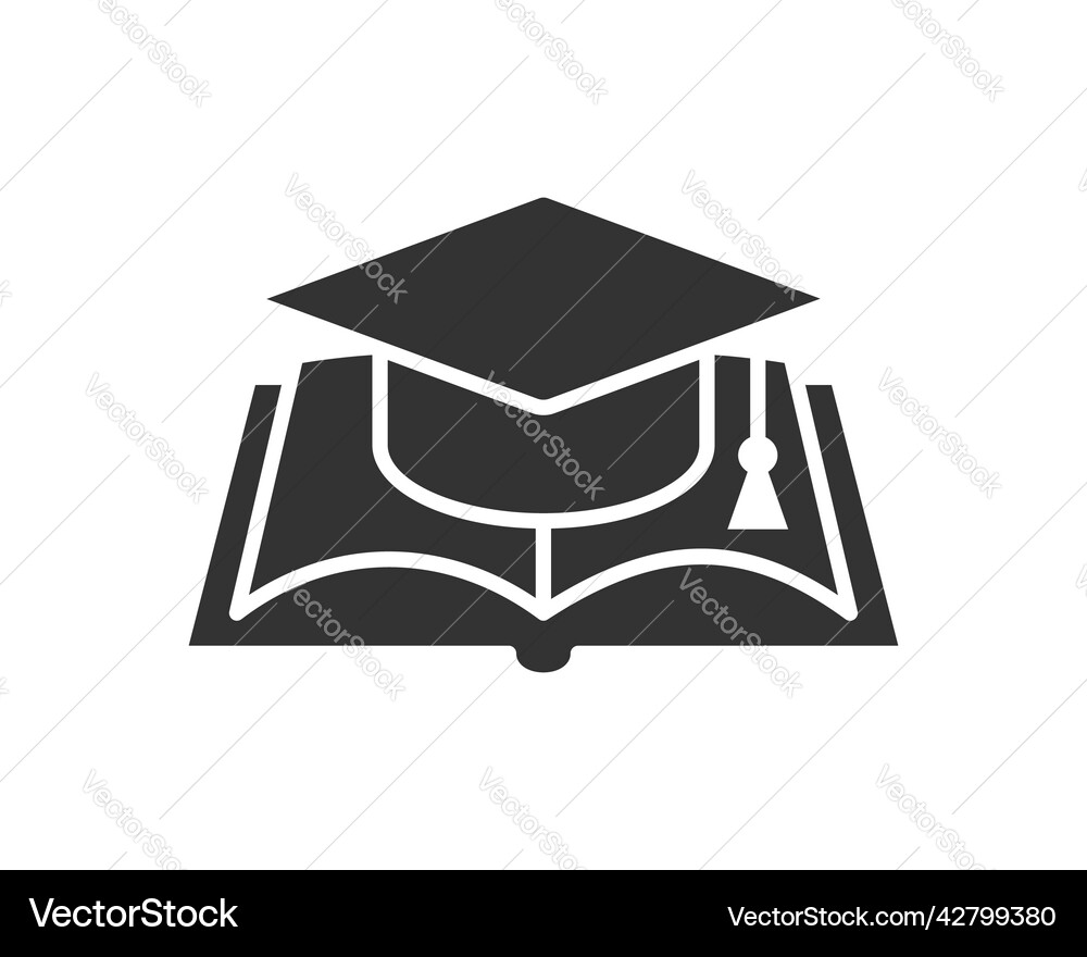 Education icon college cap or graduate hat Vector Image