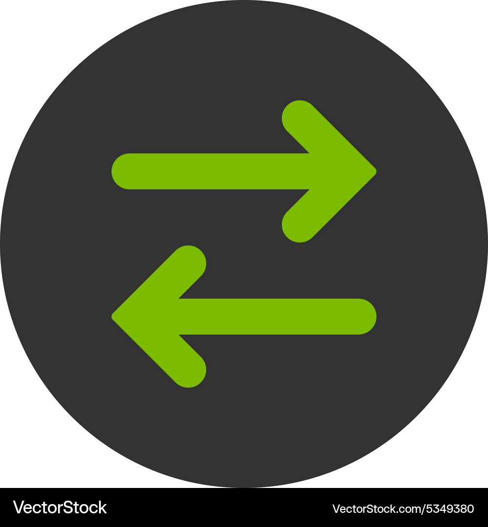 Flip horizontal flat eco green and gray colors Vector Image