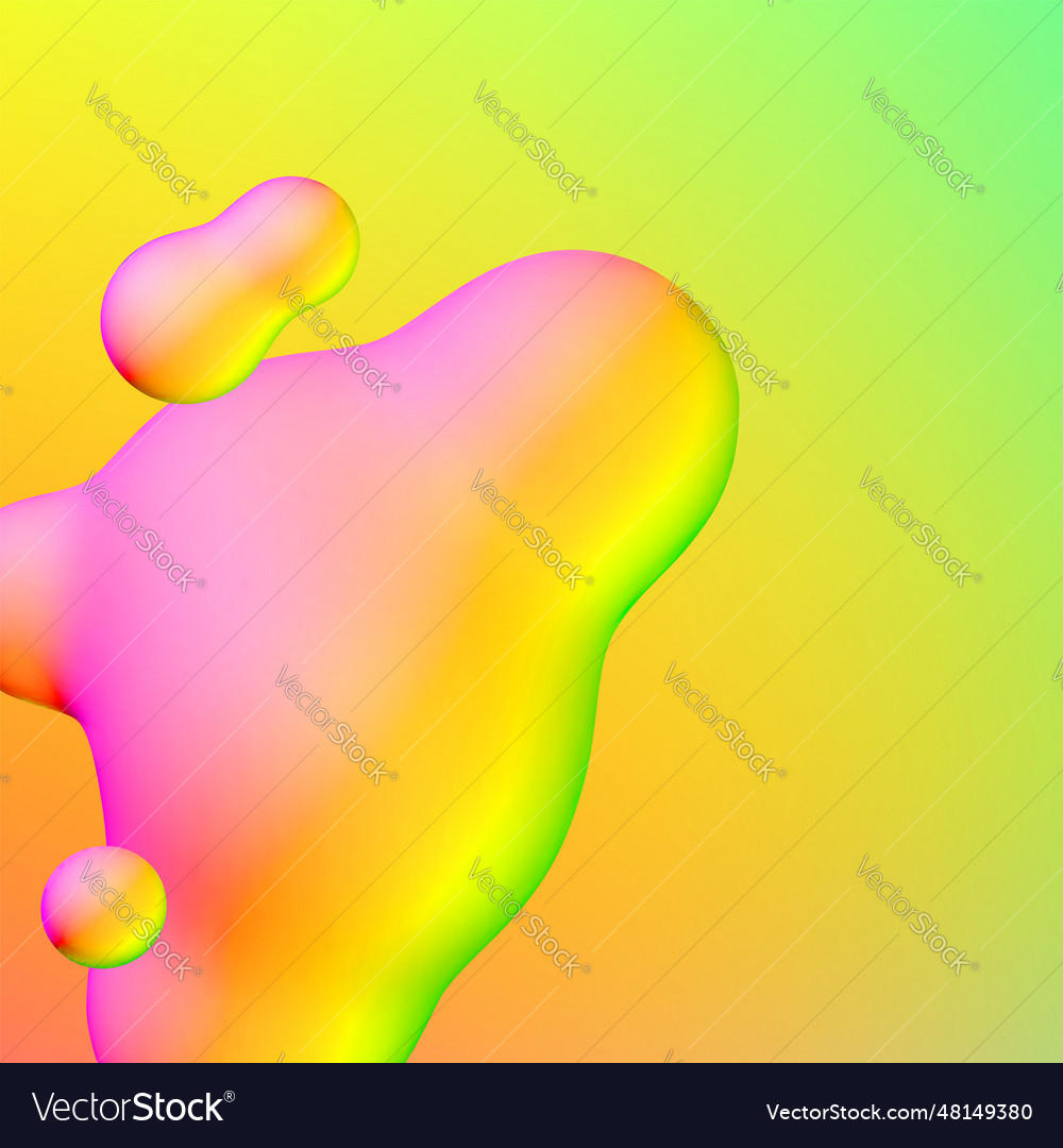 Fluid design liquid blobs with vibrant intense Vector Image