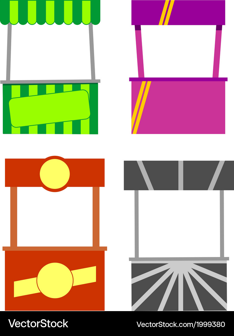 Food Kiosk Icons Royalty Free Vector Image - VectorStock