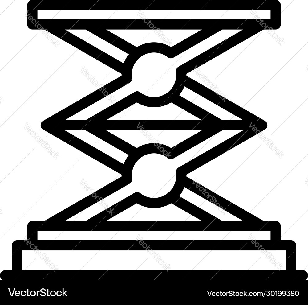 Jack lift stand icon outline style Royalty Free Vector Image
