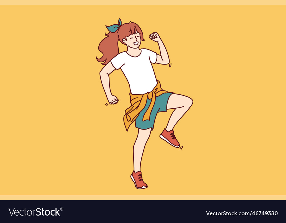Little girl elementary school student stands Vector Image Little girl elementary school student stands Vector Image