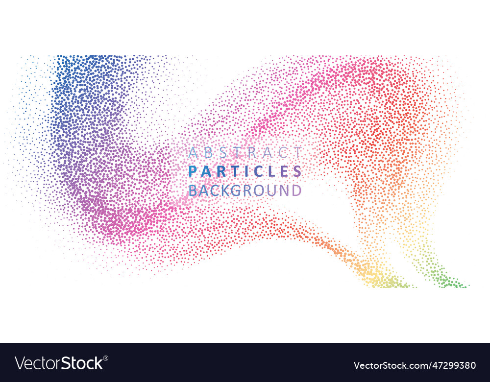 Particles liquid dynamic flow Royalty Free Vector Image