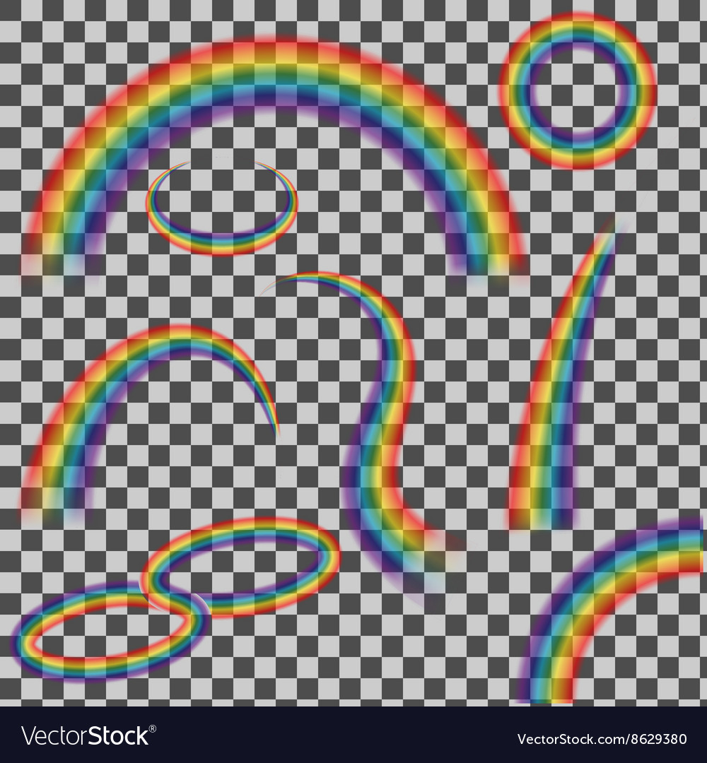 Set rainbows Royalty Free Vector Image - VectorStock