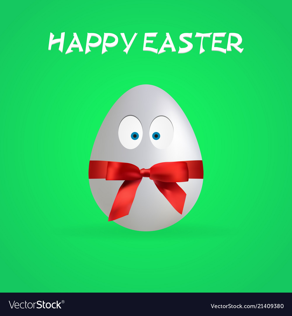 Simple happy easter egg poster eps file Royalty Free Vector