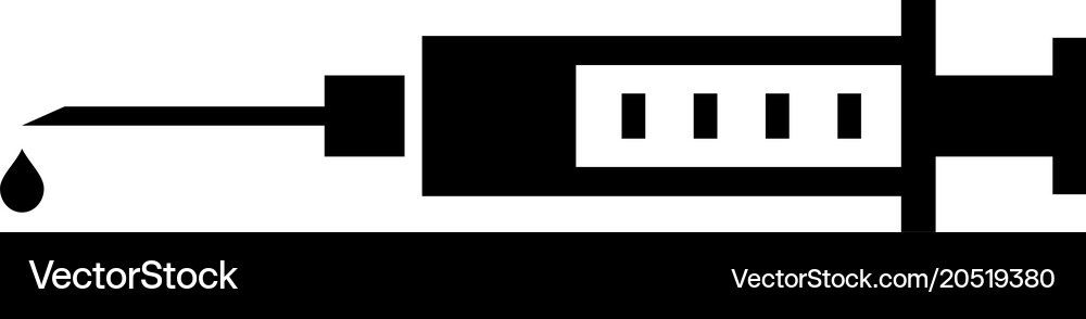 Syringe sign icon Royalty Free Vector Image - VectorStock