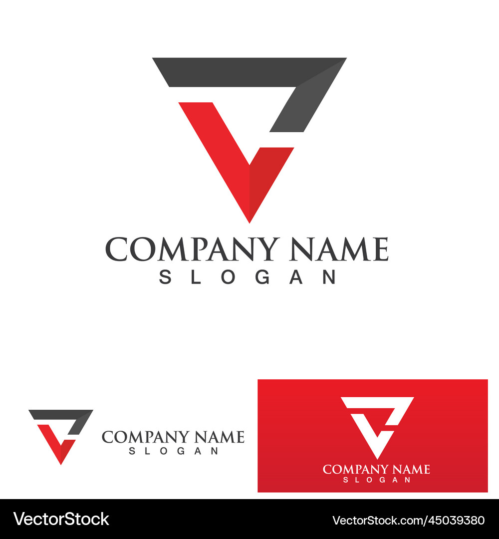 V letter logo and symbol template Royalty Free Vector Image
