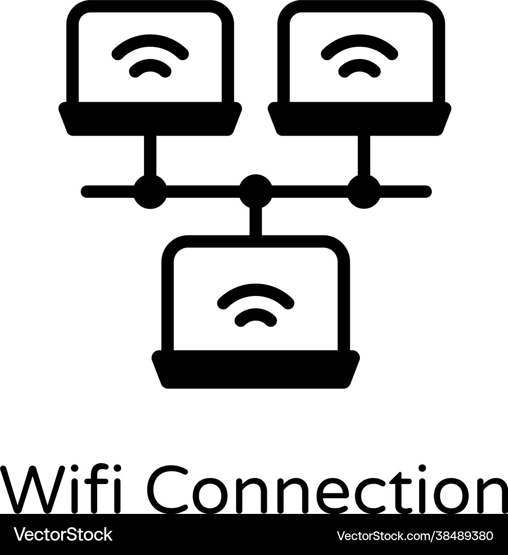 Wifi connection Royalty Free Vector Image - VectorStock