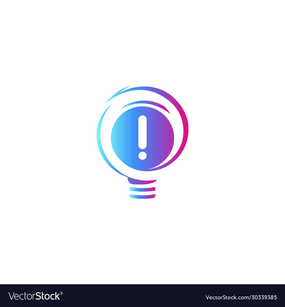 Abstract idea symbol lightbulb eureka sign Vector Image