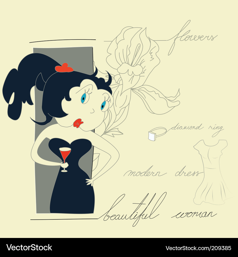 Beautiful girl Royalty Free Vector Image - VectorStock
