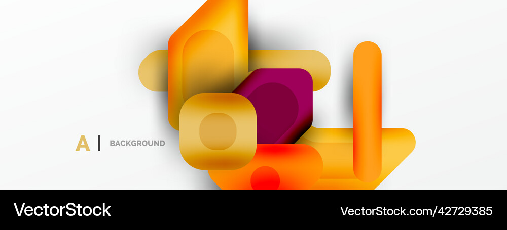 Colorful geometric shapes lines squares Royalty Free Vector