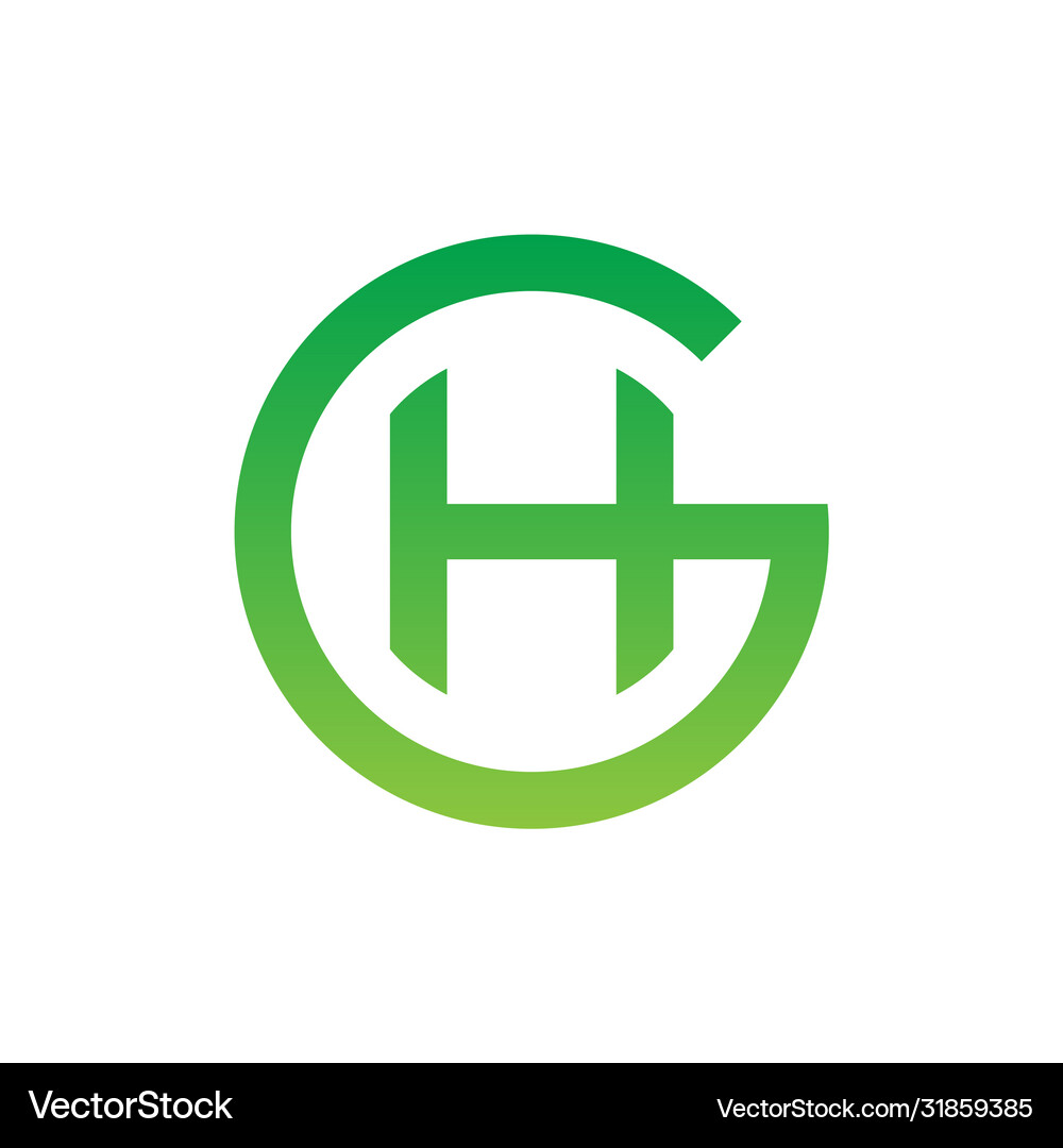 G h h letter logo design Royalty Free Vector Image