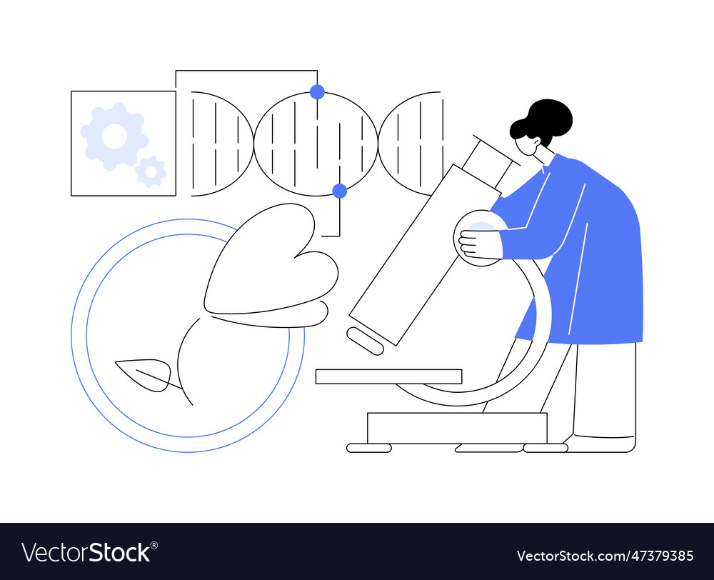 Genetically modified plants abstract concept Vector Image