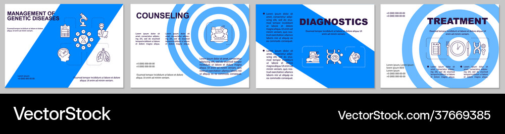 Management genetic diseases brochure template Vector Image