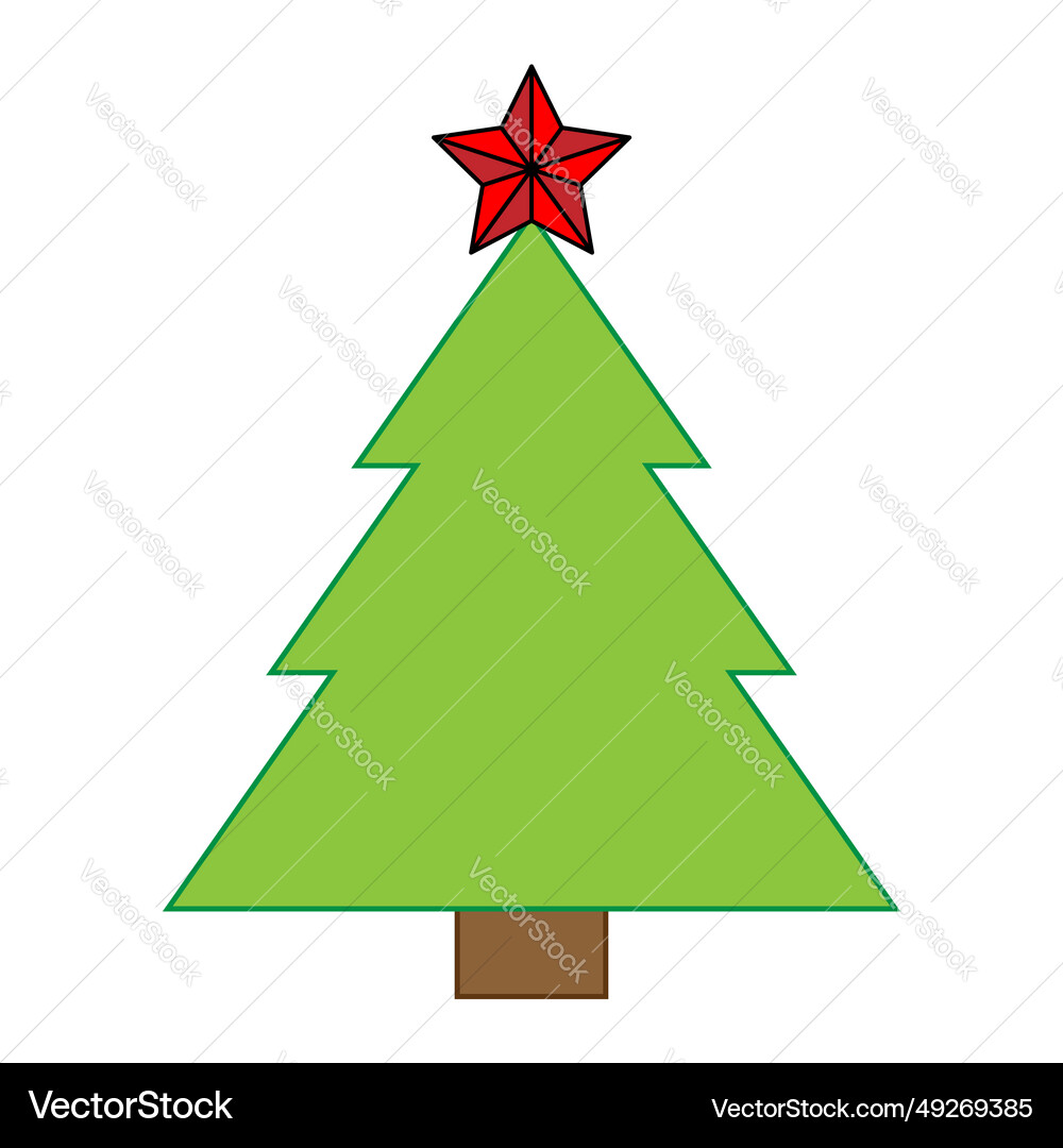 Simple of christmas tree concept Royalty Free Vector Image