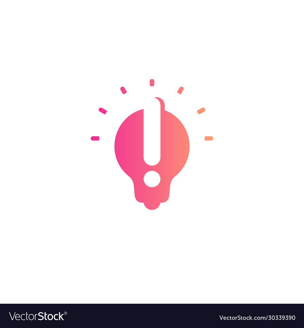 Abstract idea symbol lightbulb eureka sign Vector Image
