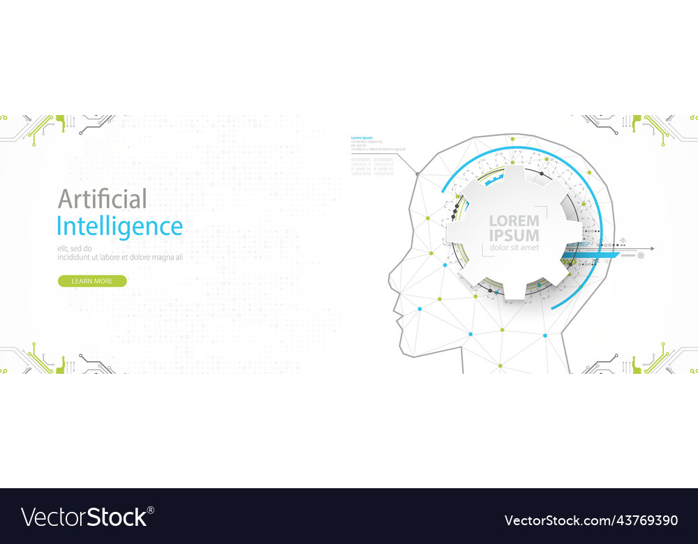Artificial intelligence ai and big data concept Vector Image