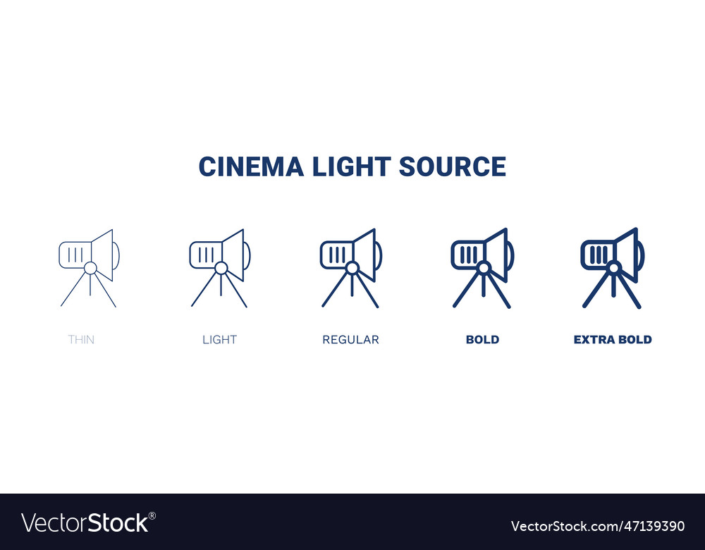 Cinema light source icon thin light regular bold Vector Image Cinema light source icon thin light regular bold Vector Image