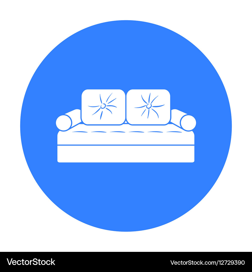 Couch icon in black style isolated on white Vector Image
