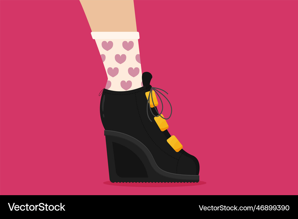 Flat heels shoes Royalty Free Vector Image - VectorStock
