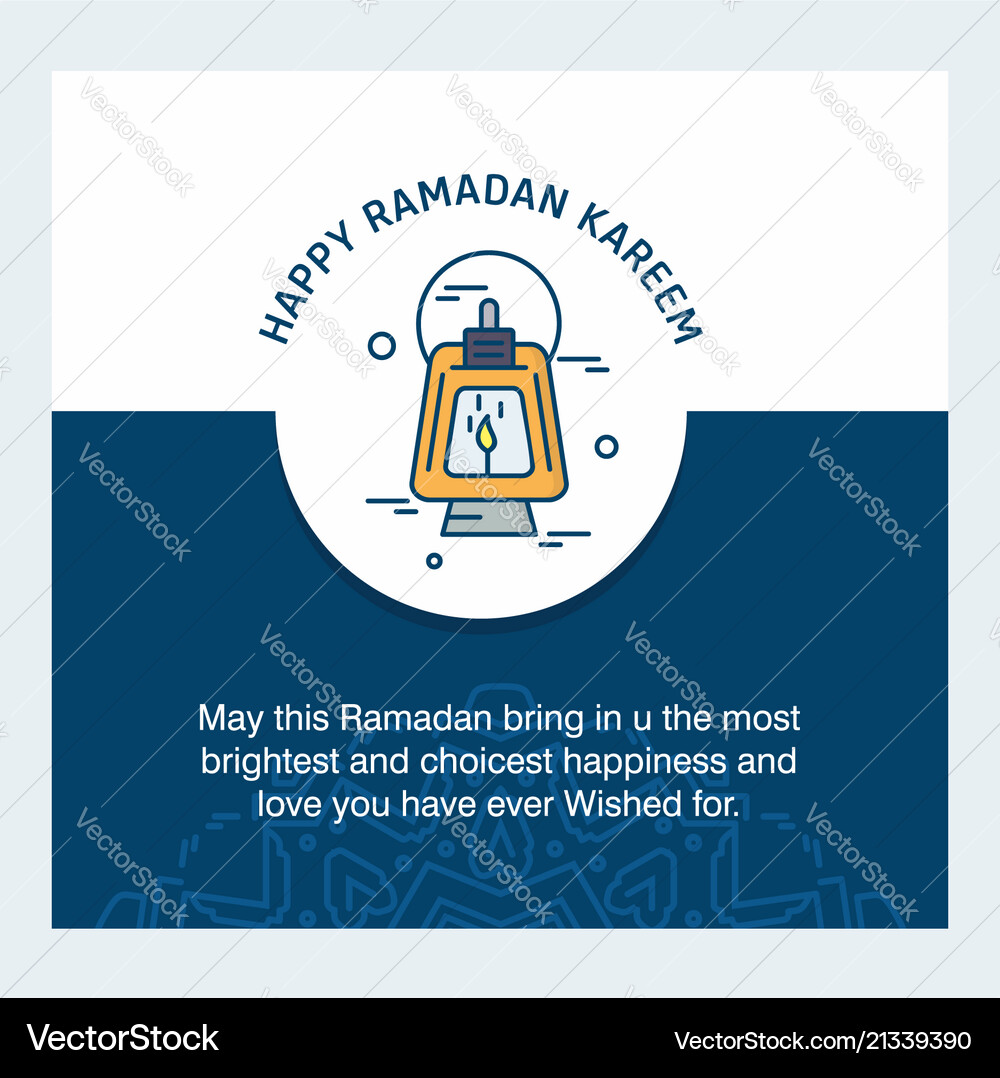 Happy ramdan kareem greetings with creative design