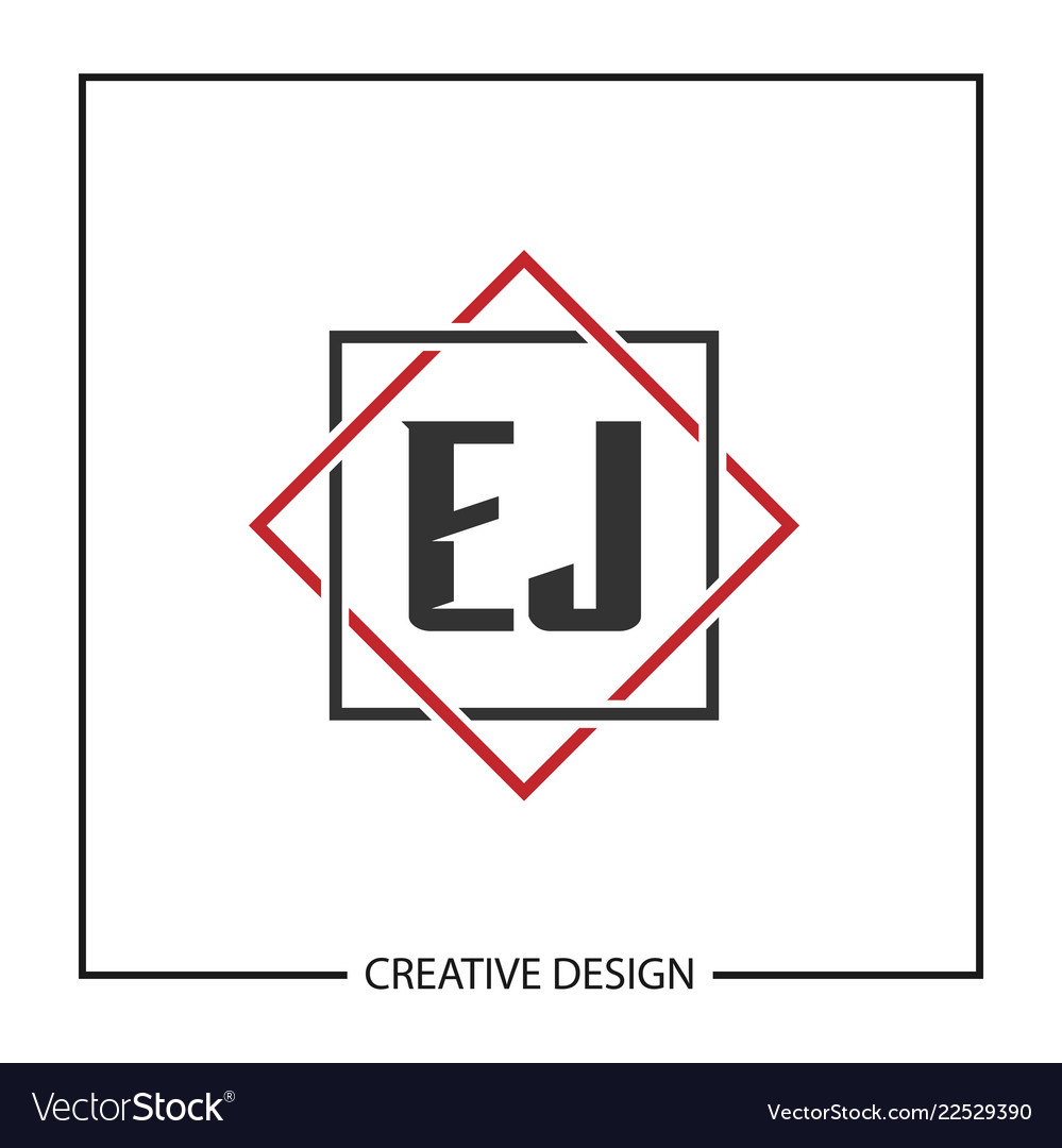 Initial letter ej logo template design Royalty Free Vector