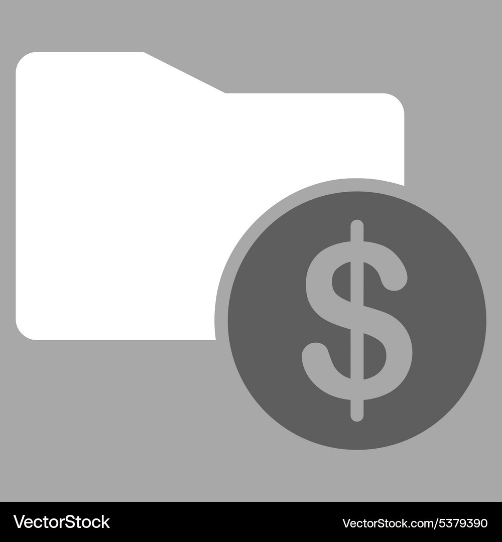 Money Folder icon from Business Bicolor Set Vector Image