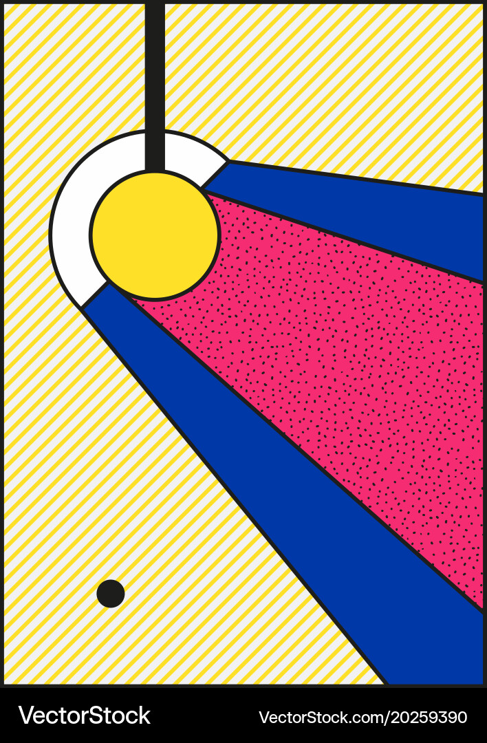 Neo memphis composition in 80 90 vintage Vector Image