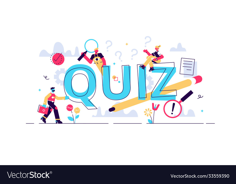 Quiz flat tiny Royalty Free Vector Image - VectorStock