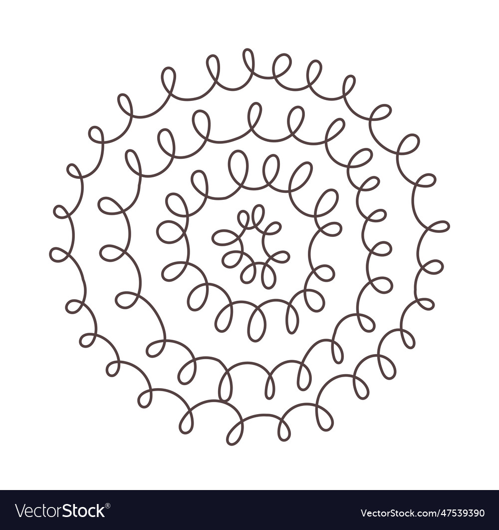 Round abstract hand drawn pattern Royalty Free Vector Image